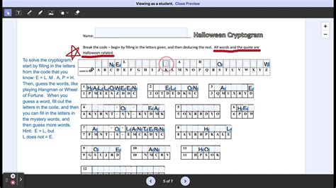 Halloween Fun Solving A Cryptogram Youtube