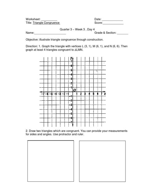 Triangle Congruence Pdf Classical Geometry Euclid