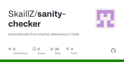 Github Skaillzsanity Checker Automatically Find Missing References In Unity