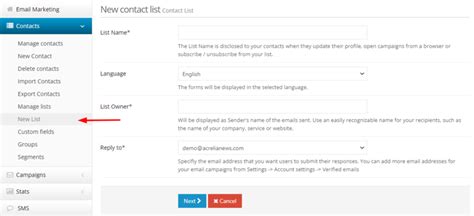 How To Create A Contact List Acrelia Support