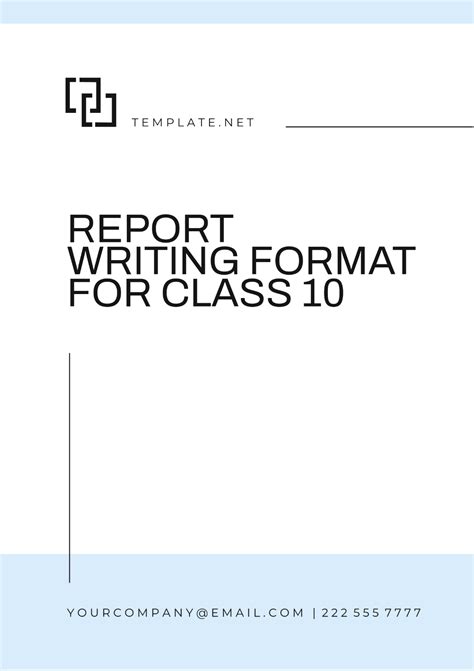 Free Report Writing Format For Class 10 Template To Edit Online