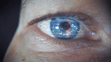 Human Eye Scan Infographics Concept Analysing Smart Data Health Status
