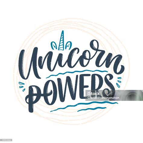 유니콘에 대한 재미있는 손 그린 글자 인용 인쇄 및 포스터 디자인을위한 멋진 문구 영감을 주는 어린이 슬로건 인사말 카드 템플릿 벡터 0명에 대한 스톡 벡터 아트 및 기타