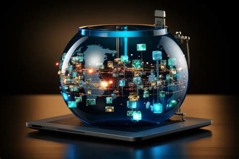 Global Connectivity World With Wi Fi Symbols And Arrow Connections For Fast Digital