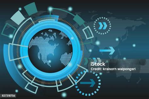 벡터 일러스트 레이 션 추상 세계 기술 개념 디지털 통신 미래 디자인 연결 배경 0명에 대한 스톡 벡터 아트 및 기타 이미지 0명 3차원 형태 개념 Istock