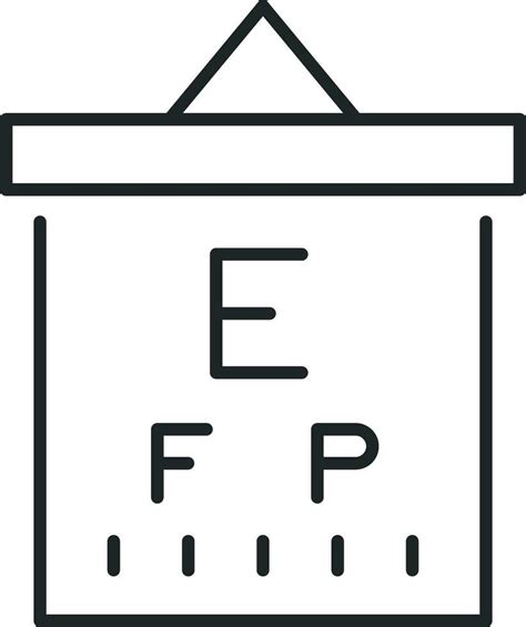Eye Test Chart Line Icon 24801623 Vector Art At Vecteezy