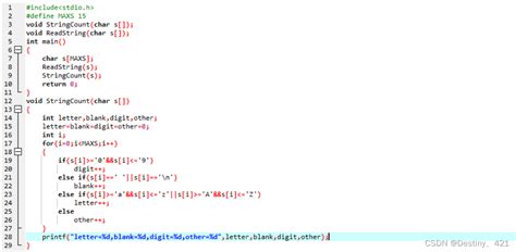 习题6 1 分类统计字符个数分类统计各个字符函数 Csdn博客