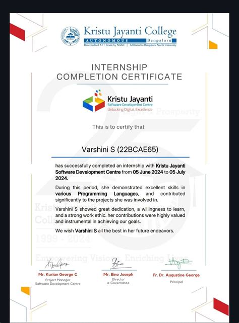 Varshini Somshekar On Linkedin 💫im Thrilled To Announce That I Have Successfully Completed My…