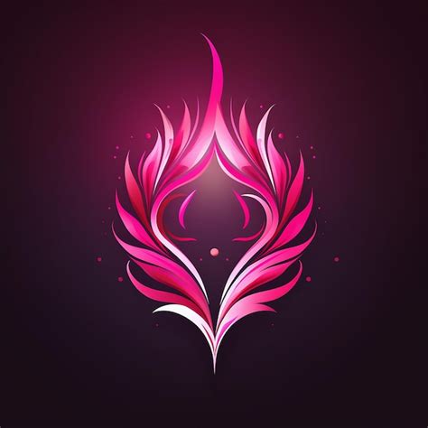 Vibrant Pink Logo Design Vector Art Premium Ai Generated Image