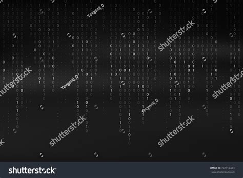 Abstract Binary Code Background Falling Streaming Stock Vector Royalty Free 722012473