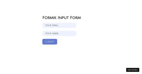 Formik Example Codesandbox