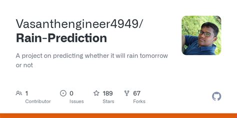 GitHub Vasanthengineer Rain Prediction A Project On Predicting Whether It Will Rain