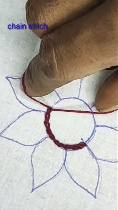 Chain Stitch Embroidery For Beginners Chainstitch Shorts Chainstitchembroidery Youtube