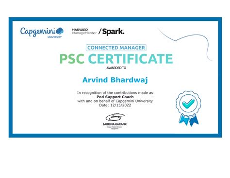 Connected Manager Pod Support Coach Certificate Pdf