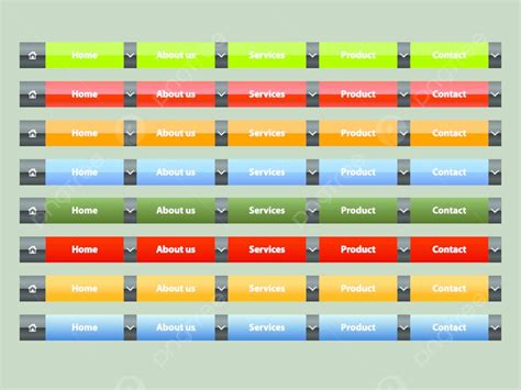 Navigation Menu And Internet Button Set Navigation Online Template Vector Navigation Online