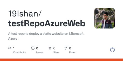 Github 19ishantestrepoazureweb A Test Repo To Deploy A Static Website On Microsoft Azure