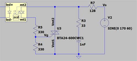 Ltspice Triac Not Triggering In Q3 Electrical Engineering Stack Exchange