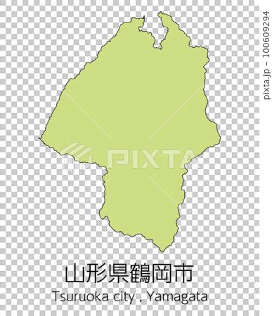 山形県鶴岡市のイラスト素材 100609294 PIXTA