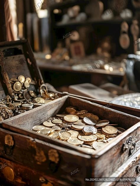 Ai创作图钱庄典当 聚宝箱 近代典当生意钱庄 古代金币财宝 古钱庄 古代银行金融 古代钱庄 古代货币金融 生意钱庄古代当铺 古代金铺 古代典当行 古代钱箱 清朝钱庄 金店金铺 仿古钱庄