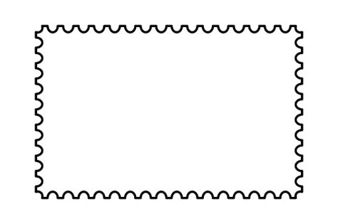 우표 프레임 엽서와 편지에 대한 빈 테두리 템플릿 구멍이 뚫린 가장자리가있는 빈 사각형 및 사각형 우표 흰색 배경에 고립된 벡터