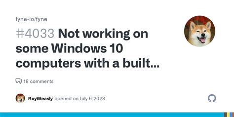 Not Working On Some Windows 10 Computers With A Built In Graphics Card