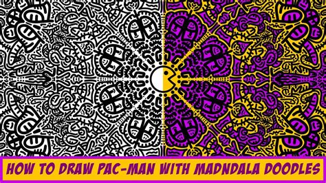 How To Draw Pacman With Mandala Doodles Step By Step Tutorial How