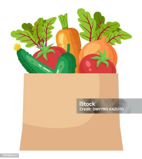 음식이 있는 종이 봉지 흰색 배경에 고립 된 벡터 그림입니다 3차원 형태에 대한 스톡 벡터 아트 및 기타 이미지 3차원 형태 Brand Name Video Game