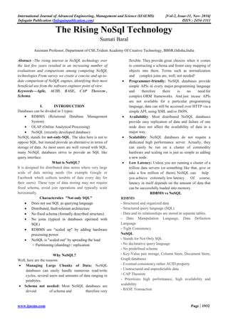 The Rising No Sql Technology PDF