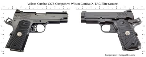 Wilson Combat CQB Compact Vs Wilson Combat X TAC Elite Sentinel Size Comparison Handgun Hero