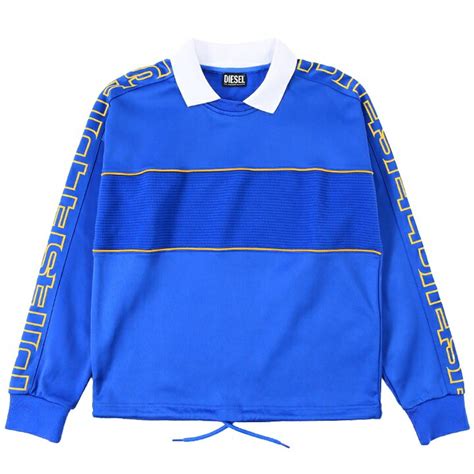 【楽天市場】【30 Offクーポンあり】 Diesel ディーゼル メンズ レディース 男女兼用 サイドロゴプリント 襟付き ジャージー素材