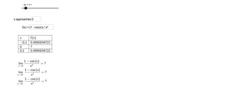 Calculate A Limit Numerically Geogebra