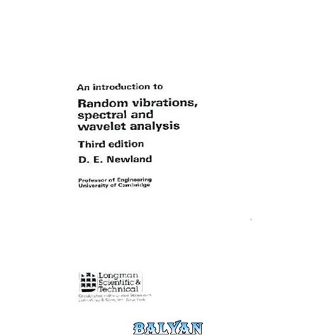 دانلود کتاب An Introduction To Random Vibration Spectral And Wavelet Analysis بلیان