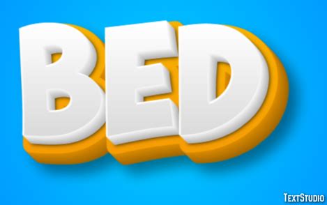 Bed Text Effect And Logo Design Word