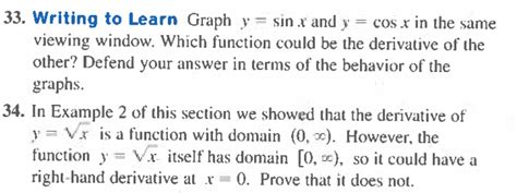 Solved 33 Writing To Learn Graph Y Sin X And Y Sin X And