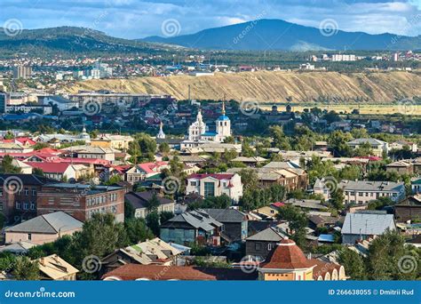 Ulan Ude Russia July 20 2022 Panoramic View From The Height Of The