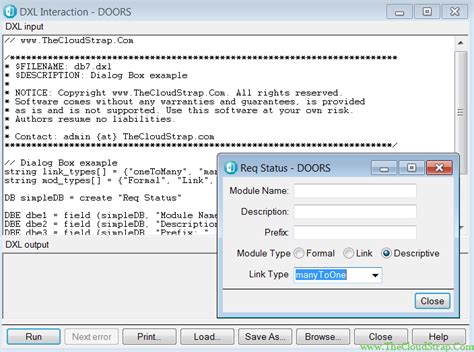 Doors Dxl Dialog Box Thecloudstrap