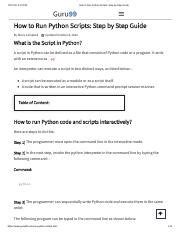 How To Run Python Scripts Step By Step Guide Pdf Pm How To Run Python Scripts