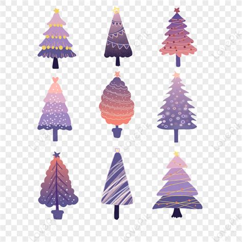 보라색 그라디언트 조합 크리스마스 트리입니다 축제 일러스트 크리스마스 트리 일러스트 그라디언트 일러스트 Png 일러스트 무료 다운로드 Lovepik