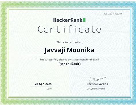 Javvaji Mounika On Linkedin Excited To Share That Ive Earned My Python Basic Certification On