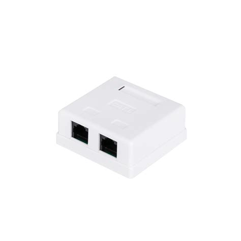 Розетка Кат 6 Utp 8p8c Rj45 2 порти накладна біла Atcom Ua