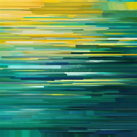 Abstract Swoop Green And Yellow Stripes On Turquoise Stock Illustration Illustration Of