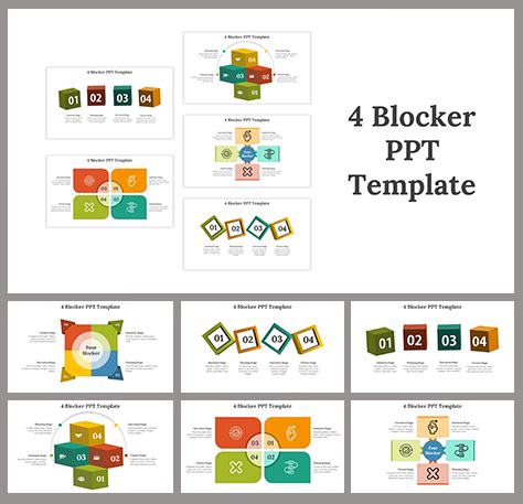 Blocker Powerpoint Template Four Blocker Template Download