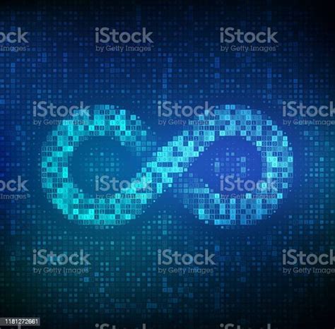 Infinity Infinity Symbol Made With Binary Code Limitless Abstract