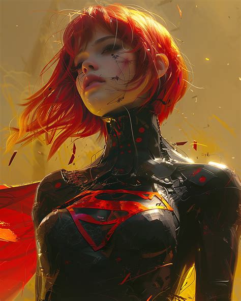 Artstation Red Hair Supergirl
