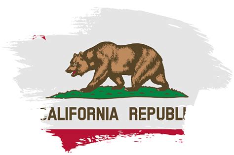캘리포니아 미국 주 브러시 스트로크 플래그 벡터 배경입니다 손으로 그린 그런 지 스타일 고립 된 배너 캘리포니아에 대한 스톡 벡터 아트 및 기타 이미지 Istock