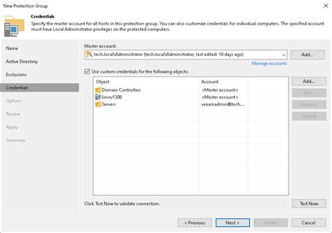 Step 5 Specify Credentials Veeam Agent Management Guide