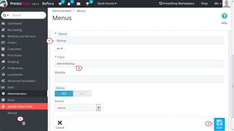 Prestashop 16x How To Manage Admin Panel Menus Template Monster Help