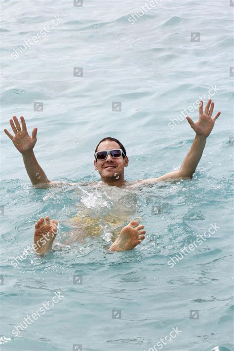 Model Released Man Floating Water Lagoon Editorial Stock Photo Stock Image Shutterstock