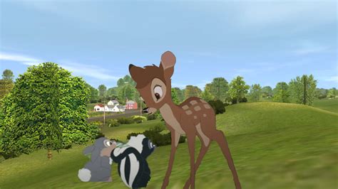 Bambi With Thumper And Flower By Flyingfoxandbambi On Deviantart