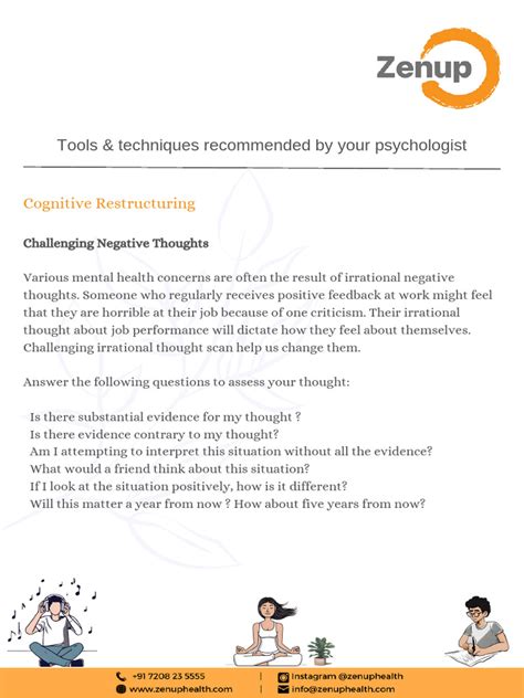 Tools Cognitive Restructuring Pdf Thought Psychology
